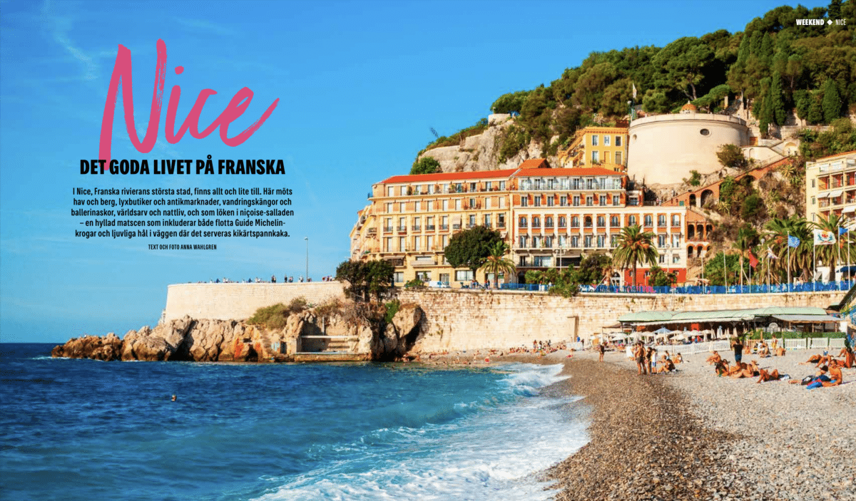 Nice Côte d'Azur dans le magazine de voyage "ALLT OM RESOR" - Suède | Nice Côte d'Azur